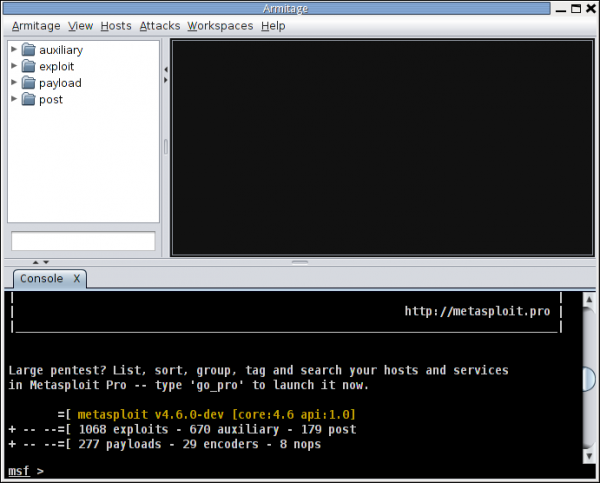 How to run metasploit and armitage on Kali Linux - BinaryTides
