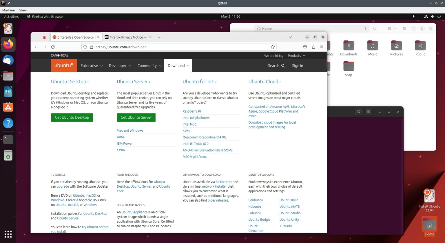 How to Boot Ubuntu 23.04 Live ISO with Qemu/KVM on Ubuntu Host - BinaryTides