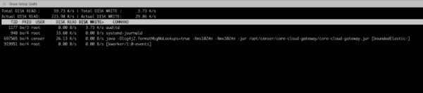 Examples of "iotop" command in Linux - Monitor disk input/output per ...